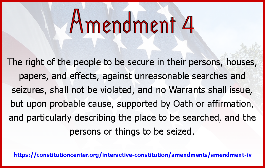 Bill of Rights – Amendment 4 – FranW.com