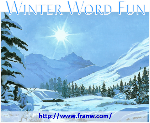 Winter Word Fun – FranW.com