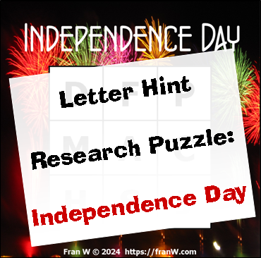 Independence Day Letter Hint – FranW.com